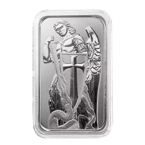 1 OZ SILVER Archangel Michael Bar 1 Troy Ounce 999 Fine Silver Bar EUR