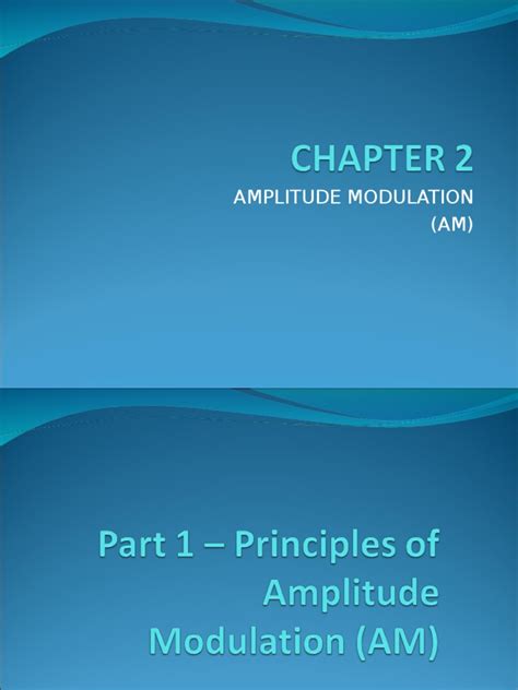 chapter 2 part 1 amplitude modulation v2 pdf frequency modulation modulation