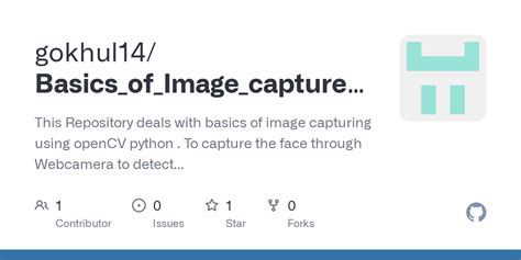 GitHub Gokhul14 Basics Of Image Capture Using OpenCV This Repository