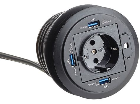 Revolt Usb Hub Versenkbar Aktiver Fach Usb Hub F R Tisch Einbau