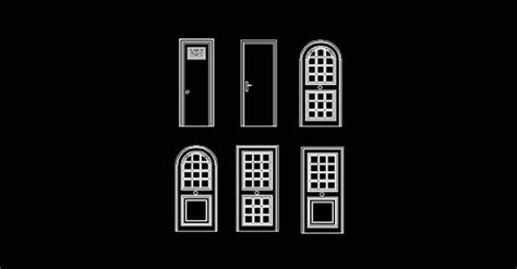 Bloques AutoCAD De 6 Puertas En Alzado DWGAutoCAD