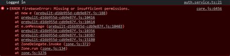 firestore access with user context depends on never called code · issue 2864 · angular