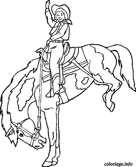 Coloriage Rodeo De Cheval Jecolorie
