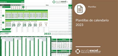 Plantillas De Calendario Excel 2023 Ayuda Excel