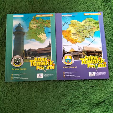 Jual ORIGINAL BUKU PETA ATLAS TEMATIK PROVINSI BANTEN JAMBI Shopee