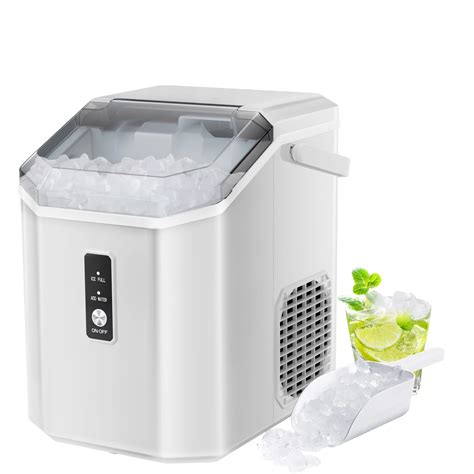 AGLUCKY Nugget Ice Maker Countertop Portable Pebble Ice Machine With