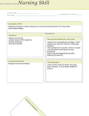 Ati Skills Template Respiratory Assessment Active Learning Template