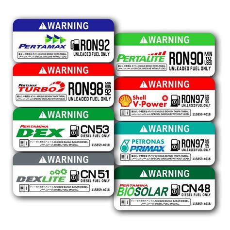 Jual Sticker Printing Unleaded Fuel Only Shopee Indonesia