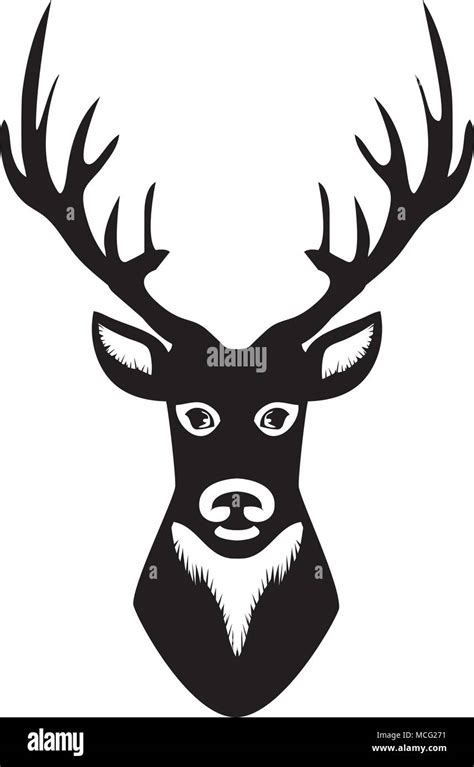 Printable Deer Head Silhouette