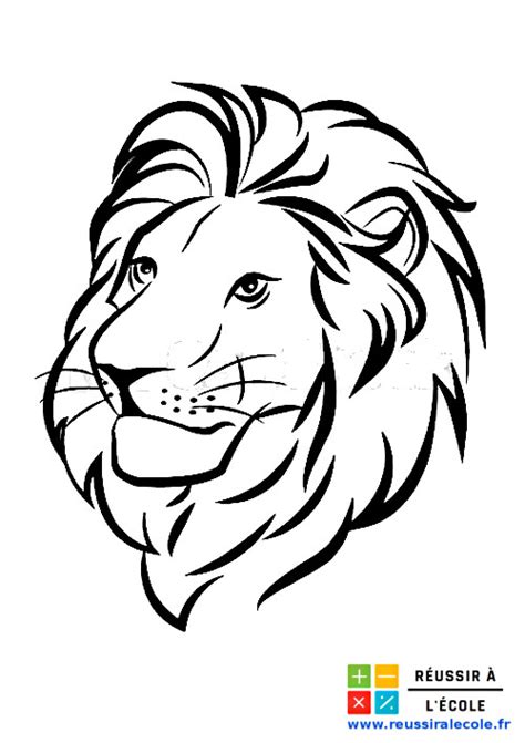 hebdomadaire Mettre en place Arrière coloriage tete de lion a imprimer