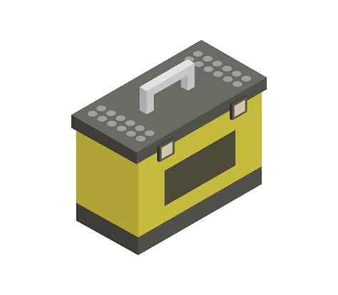 Caixa de ferramentas isométrica Vetor Premium