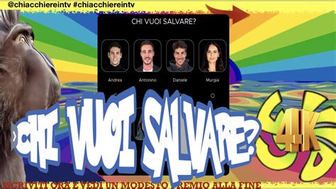Gf Vip Chi Vuoi Salvare Nikita Daniele Sarah Nicole Antonino Andrea