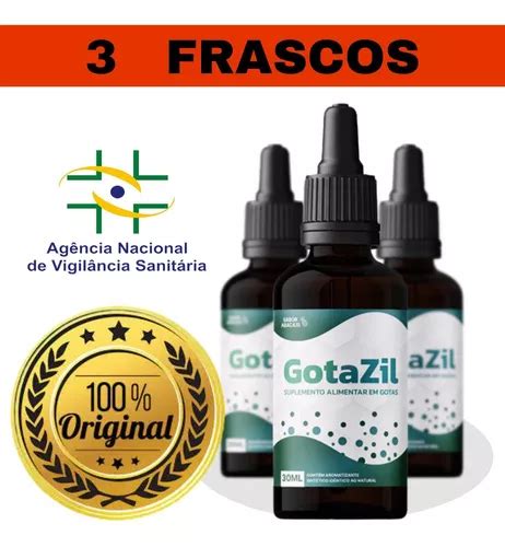 3 Frascos Gotazil Original 30 Ml Nota Fiscal Parcelamento Sem Juros