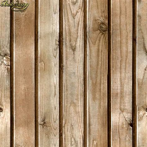 Beibehang 3d Solid Wood Texture Imitation Wood Grain Wallpaper Log