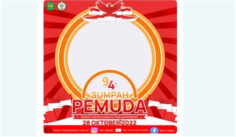 20 Link Twibbon Hari Sumpah Pemuda 2022 Lebih Variatif Dan Estetik