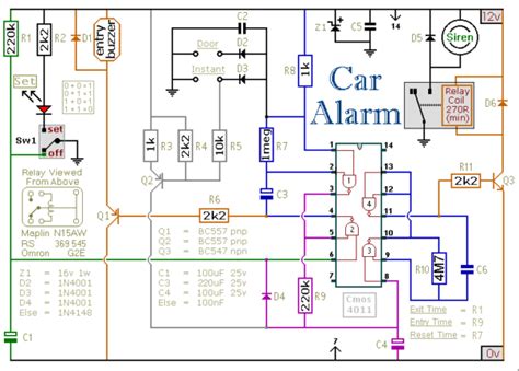 Basic Car Alarm Wiring Diagram