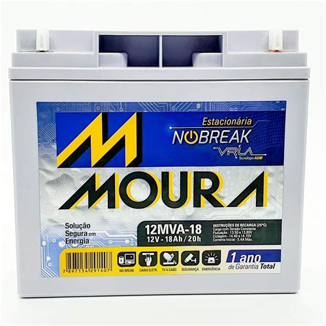 Bateria Moura Mva Estacionaria Nobreak V Ah Amazon Br