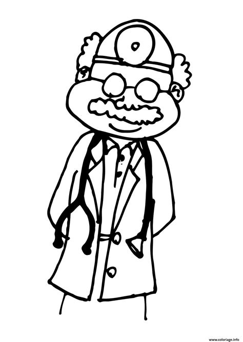 Coloriage Medecin Chirurgien Dessin Docteur Medecin à imprimer