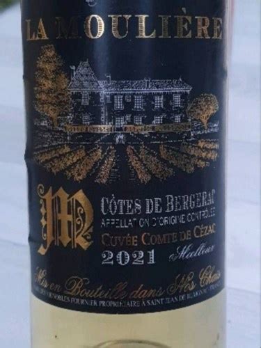 Chateau la Mouliére Cuvée Comte de Cézac Bergerac Vivino France