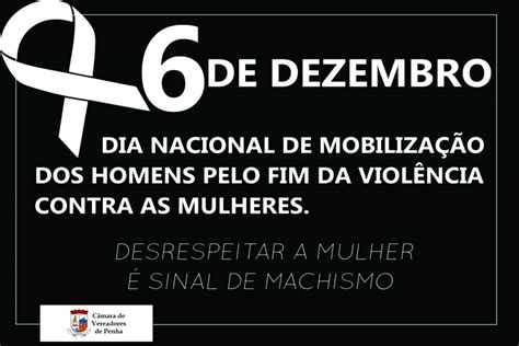 6 de dezembro é Dia Nacional de Mobilização dos Homens pelo Fim da