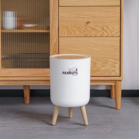 Jual Wooden Stand Trash Box Tempat Sampah Estetik Trash Box Putih
