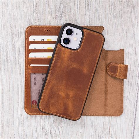 IPhone 12 Leather Wallet Case Magnetic Detachable IPhone 12 Etsy