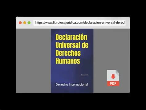 Libro Declaración Universal de Derechos Humanos Naciones Unidas