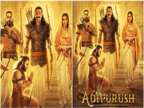 Adipurush Poster Launched Starring Prabhas Kriti Sanon Saif Ali Khan