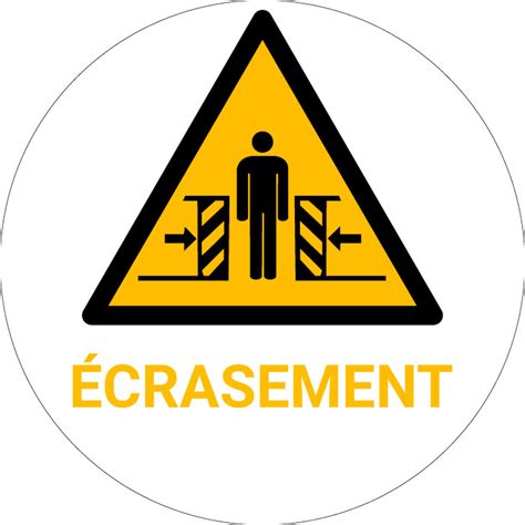 Panneau pictogramme Écrasement