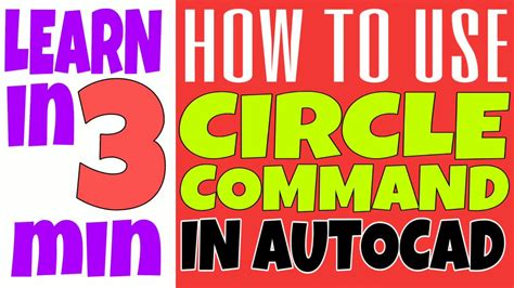 Autocad Tutorial How To Use Circle Command In Autocad Cadibly