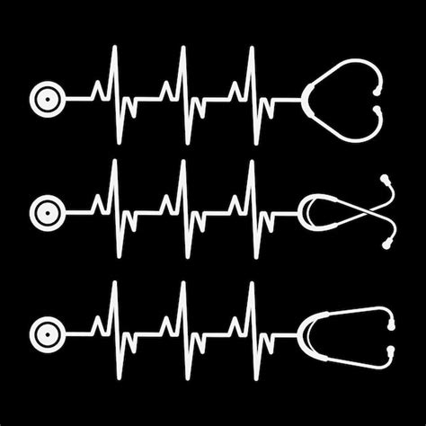 Premium Vector Stethoscope Heartbeat Vector Illustration