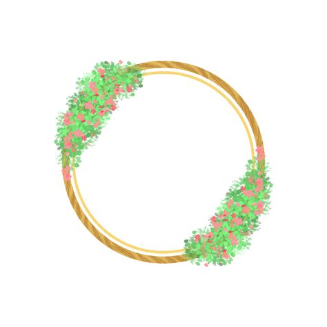 Decoración Para Invitación De Boda PNG Floral Oro Frontera PNG y