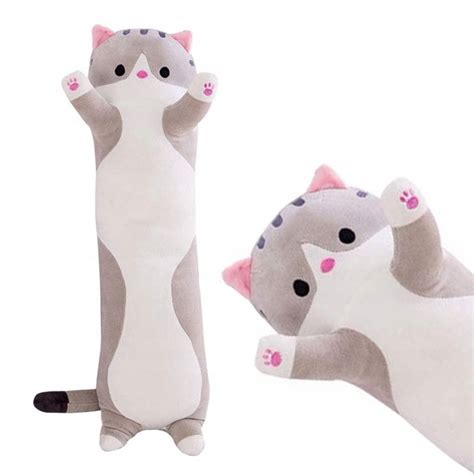 Długi Kotek Maskotka Poduszka Pluszak Kot 90cm XXL 13022259670 Allegro pl