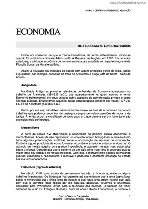 Clique Apostilas Economia III