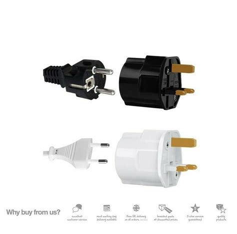 Eu To Uk Adapter Schuko Euro Socket Pin To Pin Plug Type C