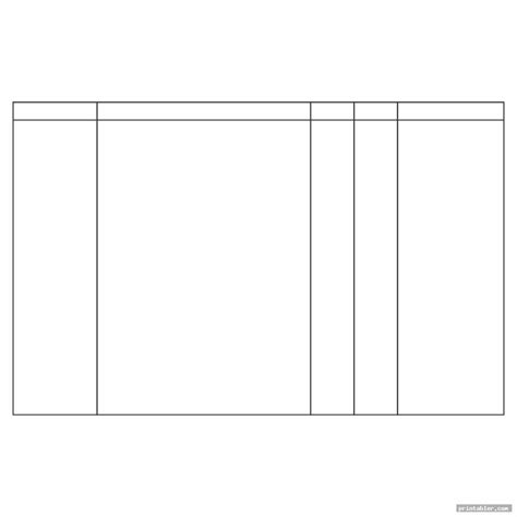 Printable Column Template Columns Gridgit