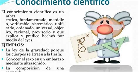 El conocimiento científico definición y ejemplos