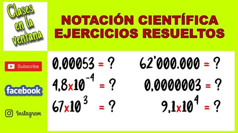 Ejemplos De Notacion Cientifica Resueltos
