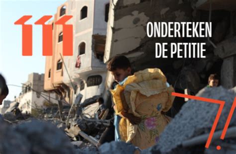 Stop de vicieuze cirkel van geweld in Palestina en Israël teken mee