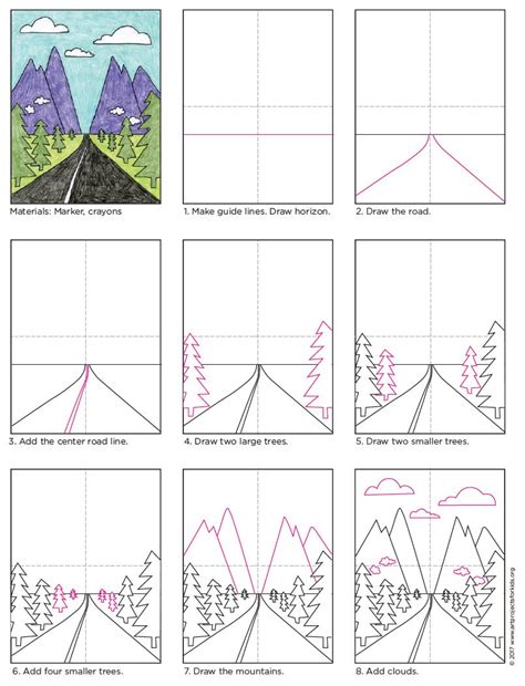 How To Draw Landscapes In Perspective Tutorial Video And Landscape