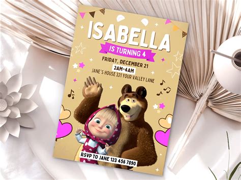 El Top Imagen 100 Fondos De Invitaciones De Masha Y El Oso Abzlocal Mx