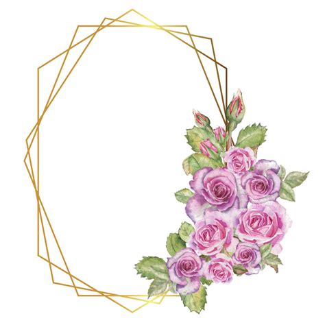 Pink Rose Frame Png