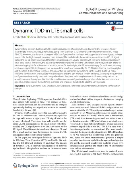 pdf dynamic tdd in lte small cells