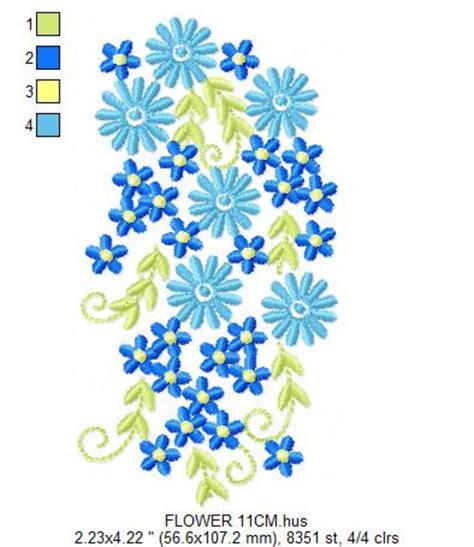 Monogram Frame Embroidery Designs Flower Embroidery Design Etsy