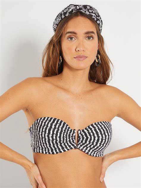 Sujetador De Bikini Tipo Bandeau NEGRO Kiabi 12 00
