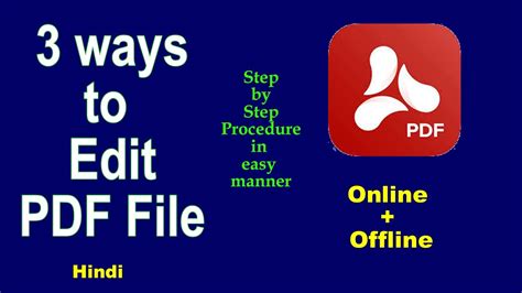 Steps To Edit A Pdf File How To Edit A Pdf File Ways To Edit A