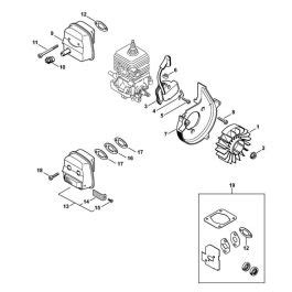 Ignition System Muffler For Stihl BG 55 Leaf Blower L S Engineers