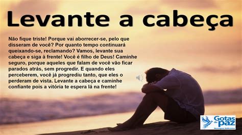 LEVANTE A CABEÇA Áudio GotasdePaz Mensagens Edificantes YouTube