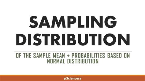 sampling distribution and central limit theorem youtube