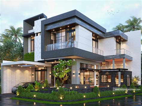 Desain Tampak Hook Rumah Modern 2 5 Lantai Ibu Nana Di Jakarta 15662